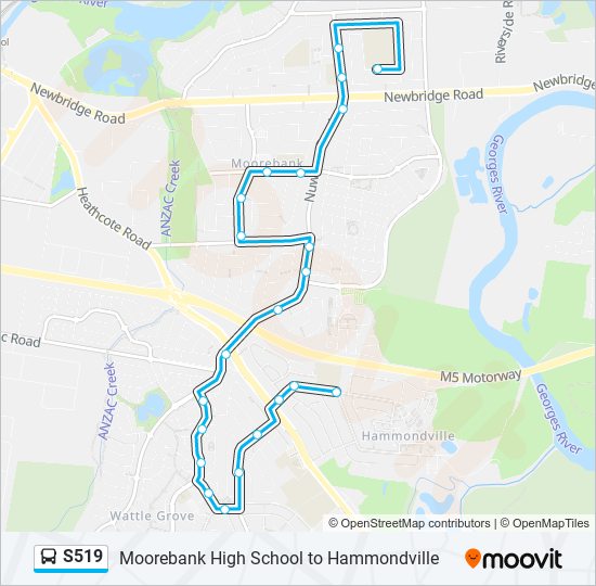 s519 Route: Schedules, Stops & Maps - Hammondville Public School (Updated)