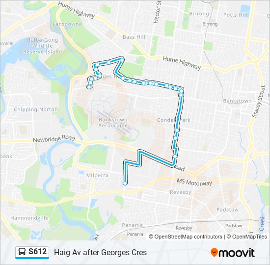 s612 Route: Schedules, Stops & Maps - Haig Av after Georges Cres (Updated)