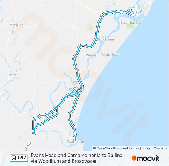 697 Route: Schedules, Stops & Maps - Evans Head (Updated)