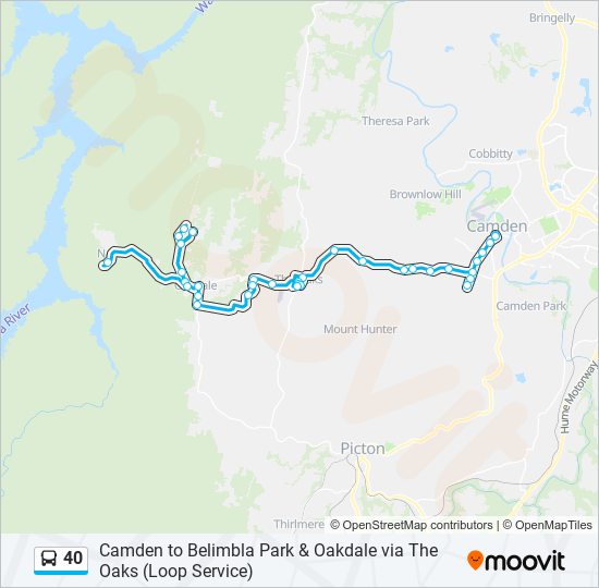 40 Route: Schedules, Stops & Maps - Burragorang Rd opp 33 (Nattai ...