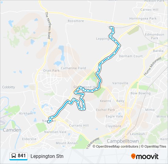 841 Route: Schedules, Stops & Maps - Leppington Stn (Updated)