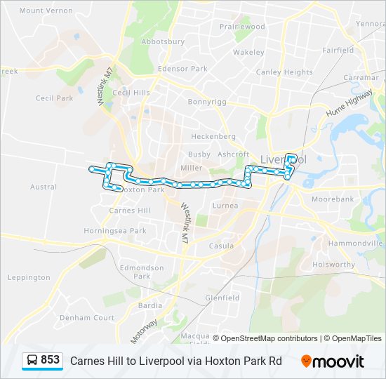 853 Route: Schedules, Stops & Maps - Liverpool Girls HS (Updated)