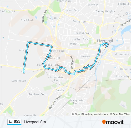 855 Route: Schedules, Stops & Maps - Liverpool Stn (Updated)