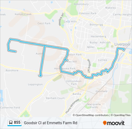 855 Route: Schedules, Stops & Maps - Goodsir Cl at Emmetts Farm Rd ...
