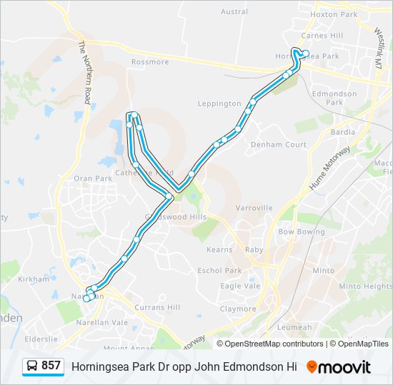 857 Route: Schedules, Stops & Maps - Horningsea Park Dr opp John ...