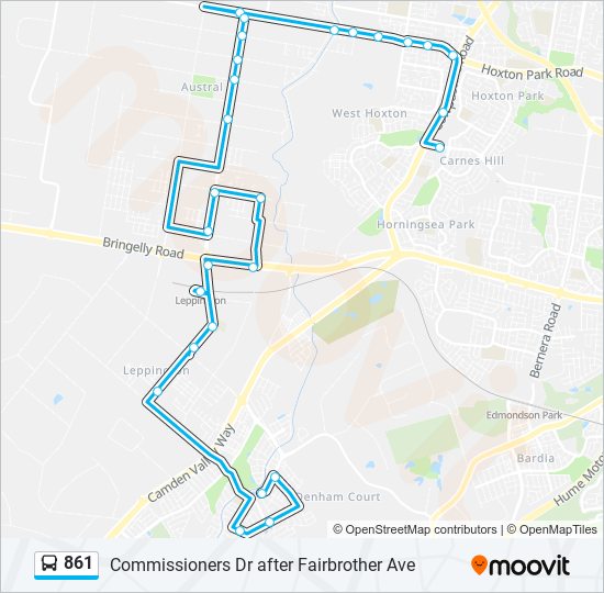 861 Route: Schedules, Stops & Maps - Commissioners Dr after Fairbrother ...