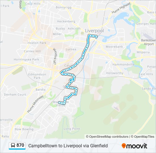 870 Route: Schedules, Stops & Maps - Parliament Rd at Dale Lane (Updated)