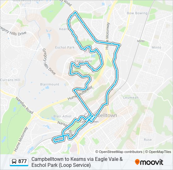 877 Route: Schedules, Stops & Maps - Campbelltown Stn (Updated)