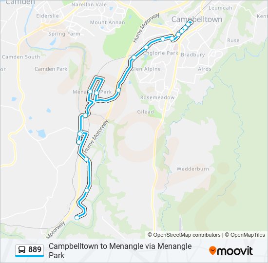 889 Route: Schedules, Stops & Maps - Moreton Park Rd (Spaniards Main ...