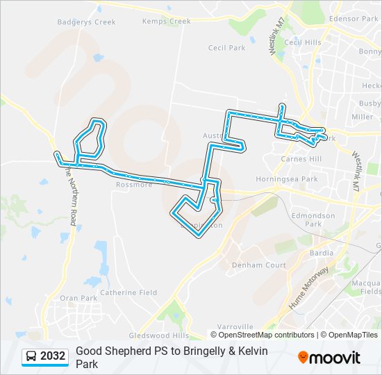 2032 Route: Schedules, Stops & Maps - Bringelly Rd at Church St (Updated)