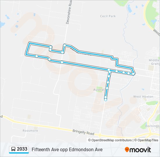 2033 Route: Schedules, Stops & Maps - Fifteenth Ave opp Edmondson Ave ...