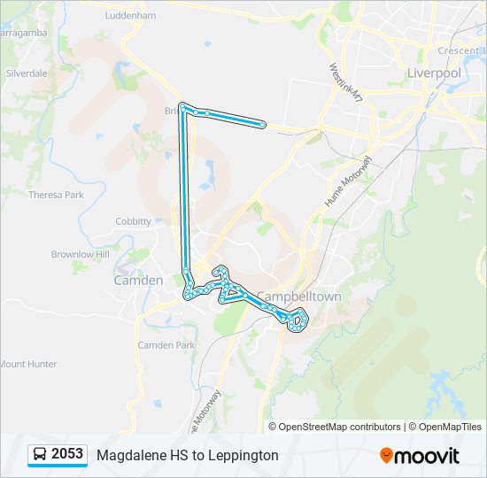 2053 Route: Schedules, Stops & Maps - Bringelly Rd at Kelly St (Updated)