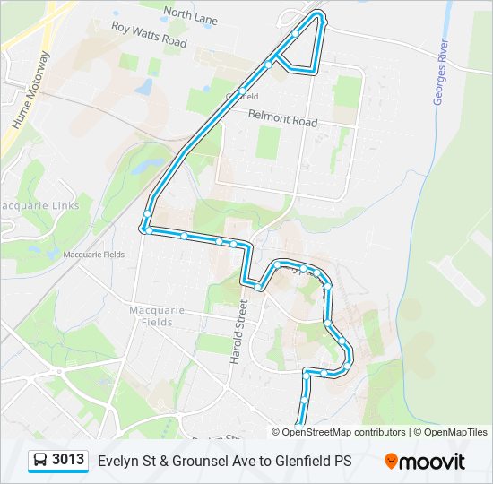 3013 Route: Schedules, Stops & Maps - Glenfield PS (Updated)