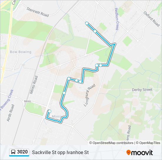 3020 Route: Schedules, Stops & Maps - Sackville St opp Ivanhoe St (Updated)