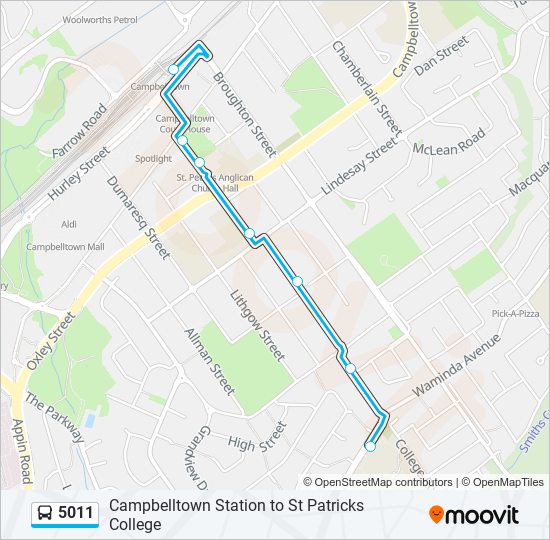 5011 Route: Schedules, Stops & Maps - St Patrick's Coll (Updated)