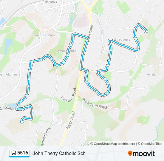 5516 Route: Schedules, Stops & Maps - John Therry Catholic Sch (Updated)