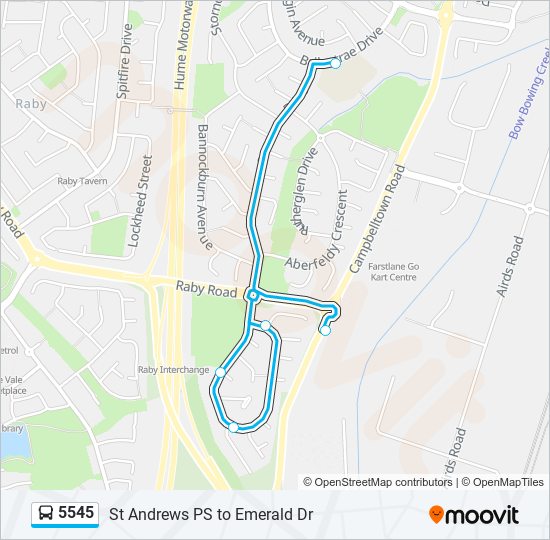 5545 Route: Schedules, Stops & Maps - Campbelltown Rd after Swettenham ...