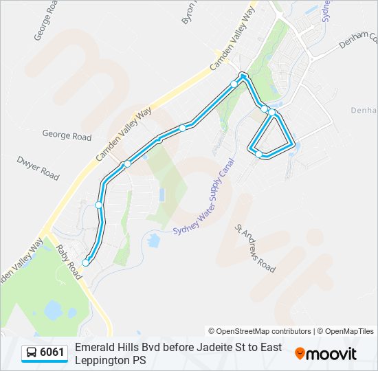 6061 Route: Schedules, Stops & Maps - East Leppington PS (Updated)
