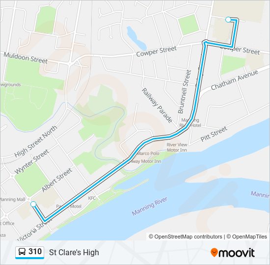310 Route: Schedules, Stops & Maps - St Clare's High (Updated)
