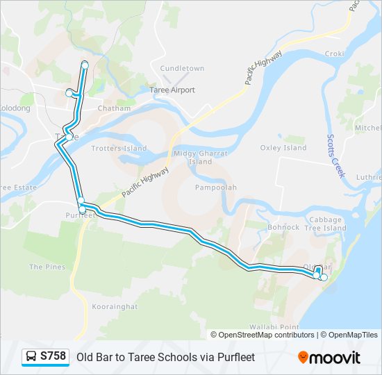 s758 Route: Schedules, Stops & Maps - Old Bar (Updated)