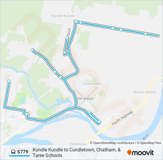 s779 Route: Schedules, Stops & Maps - Taree Schools (Updated)