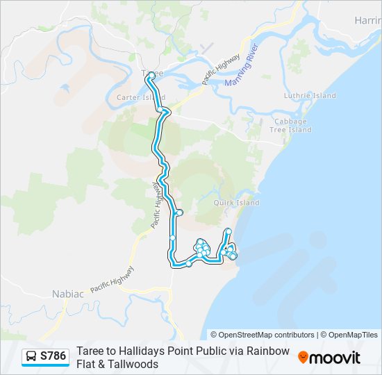 s786 Route: Schedules, Stops & Maps - Hallidays Pt Public (Updated)