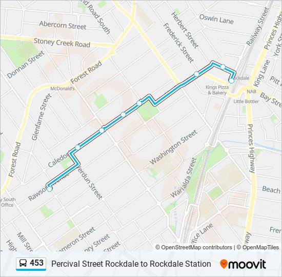 453 Route: Schedules, Stops & Maps - Rockdale Station (Updated)