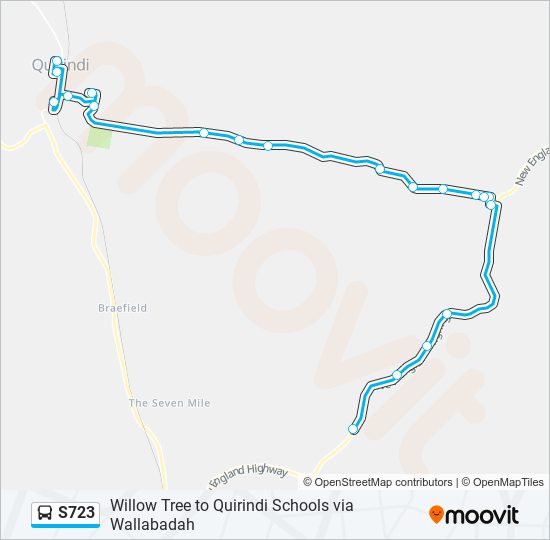 s723 Route: Schedules, Stops & Maps - Quirindi (Updated)