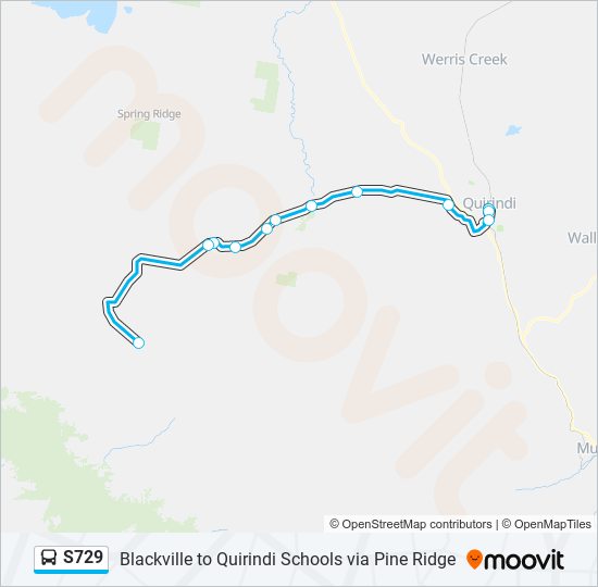 s729 Route: Schedules, Stops & Maps - Quirindi (Updated)