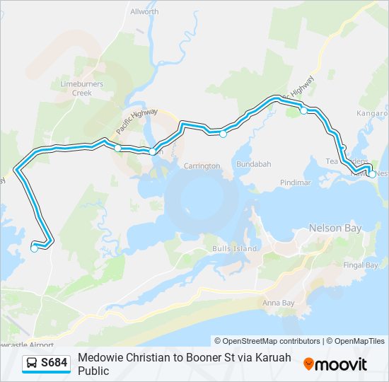 s684 Route: Schedules, Stops & Maps - Hawks Nest (Updated)