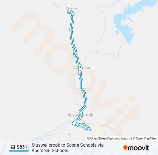 s831 Route: Schedules, Stops & Maps - Muswellbrook (Updated)
