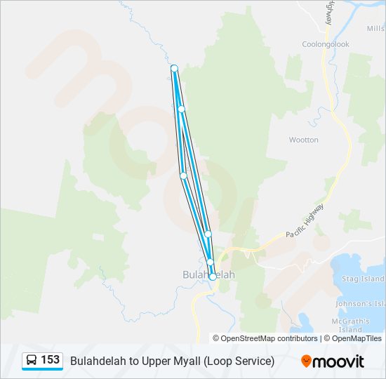 153 Route: Schedules, Stops & Maps - Bulahdelah (Updated)