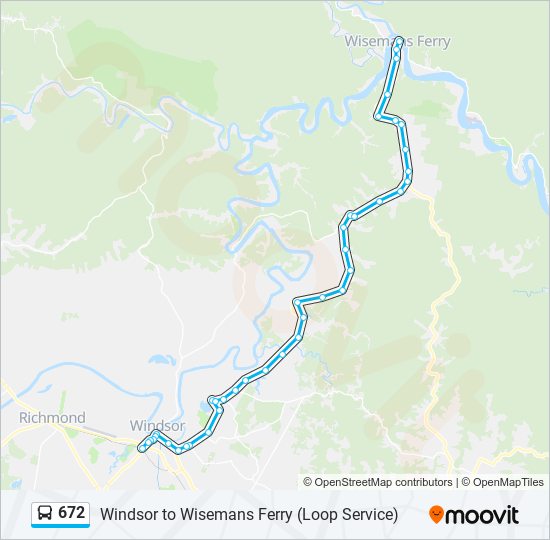 672 Route: Schedules, Stops & Maps - Wisemans Ferry (Updated)