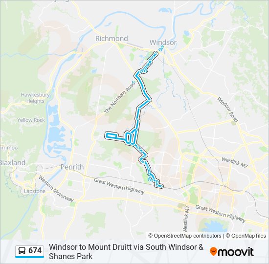 674 Route: Schedules, Stops & Maps - Mount Druitt (Updated)