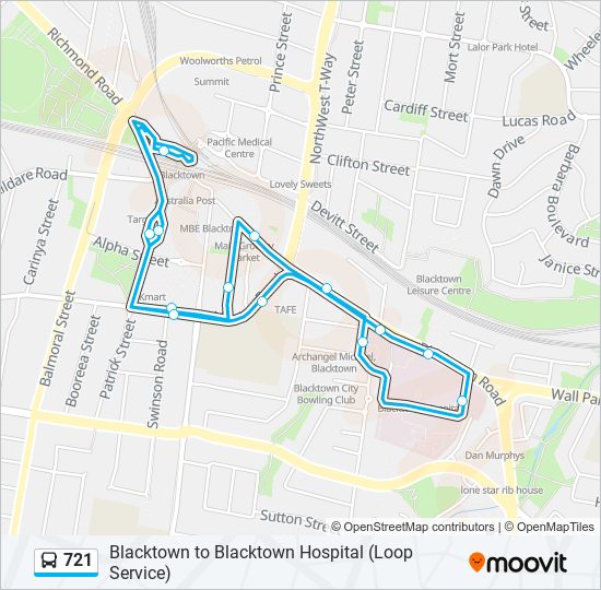 721 Route: Schedules, Stops & Maps - Blacktown (Updated)