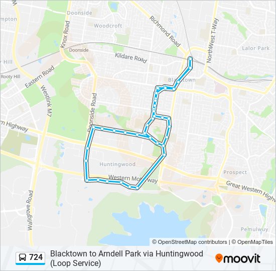 724 Route: Schedules, Stops & Maps - Blacktown (Updated)