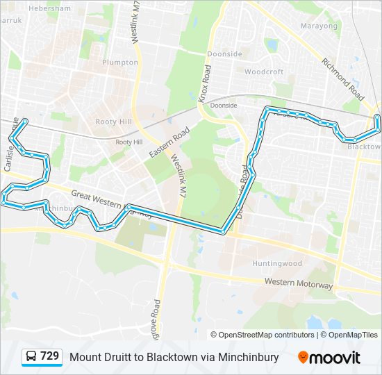 729 Route: Schedules, Stops & Maps - Blacktown (Updated)