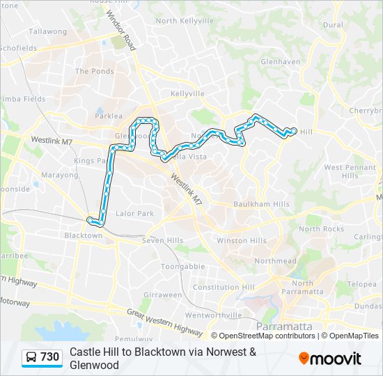 730 Route: Schedules, Stops & Maps - Castle Hill (Updated)
