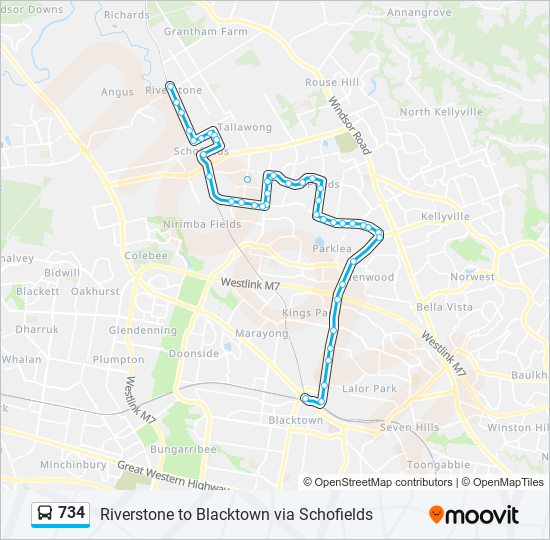 734 Route: Schedules, Stops & Maps - Riverstone (Updated)