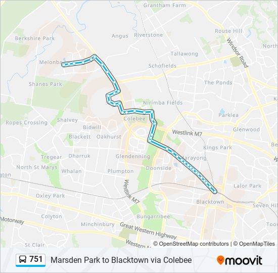 751 Route: Schedules, Stops & Maps - Marsden Park (Updated)