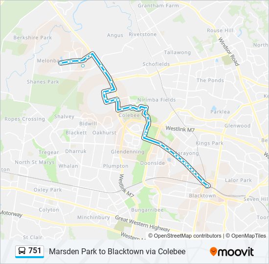 751 Route: Schedules, Stops & Maps - Blacktown (Updated)