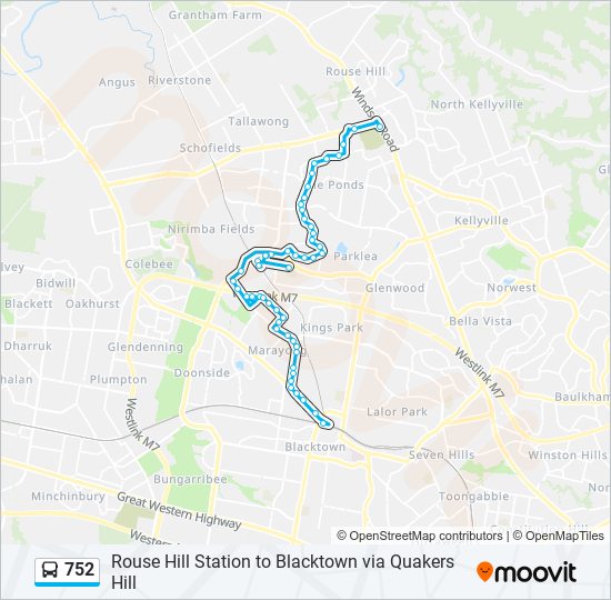 752 Route: Schedules, Stops & Maps - Blacktown (Updated)