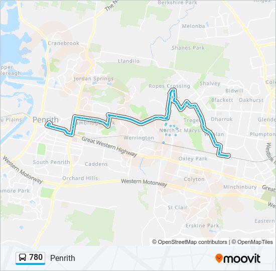 780 Route: Schedules, Stops & Maps - Penrith (Updated)