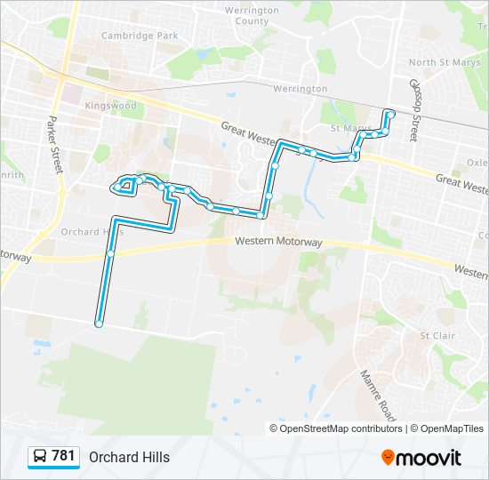 781 Route: Schedules, Stops & Maps - Orchard Hills (Updated)
