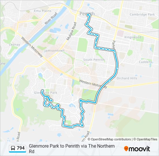 794 Route: Schedules, Stops & Maps - Glenmore Park (Updated)