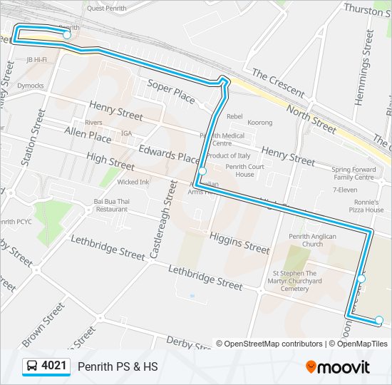 4021 Route: Schedules, Stops & Maps - Penrith PS & HS (Updated)