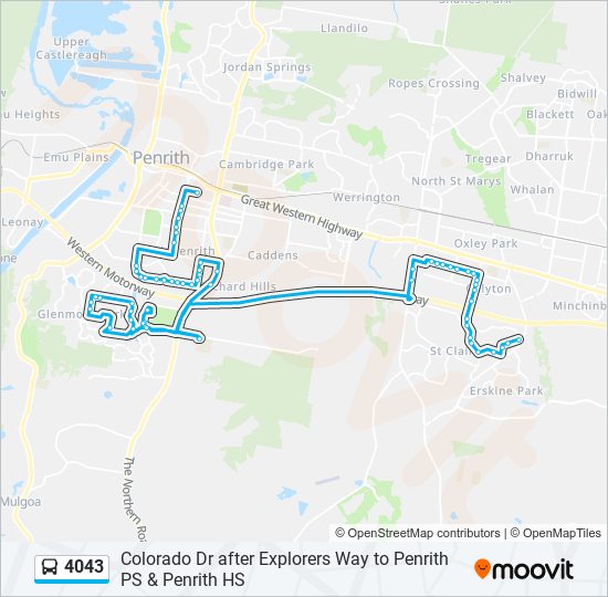 4043 Route: Schedules, Stops & Maps - Penrith PS & HS (Updated)