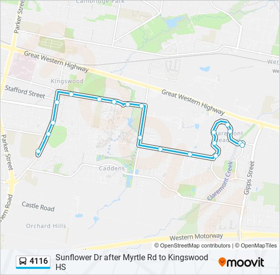 4116 Route: Schedules, Stops & Maps - Kingswood HS (Updated)