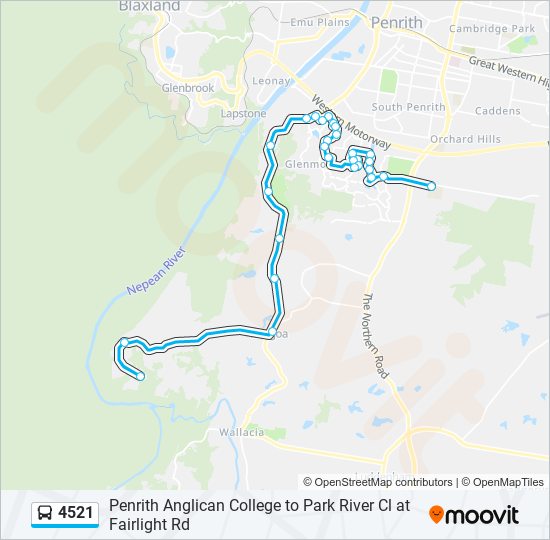 4521 Route: Schedules, Stops & Maps - Mulgoa (Updated)