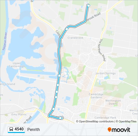 4540 Route: Schedules, Stops & Maps - Penrith (Updated)